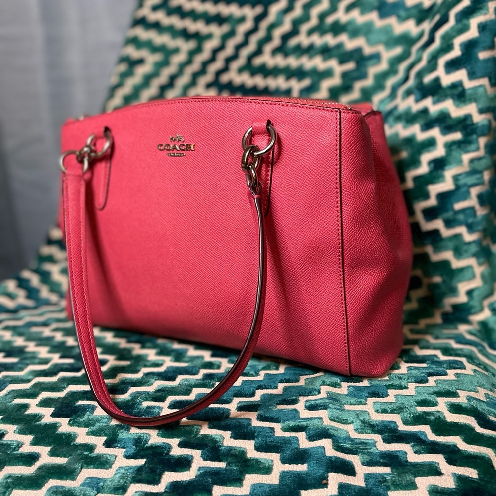 Coach Christie Pink Carryall Satchel Bag - Gem